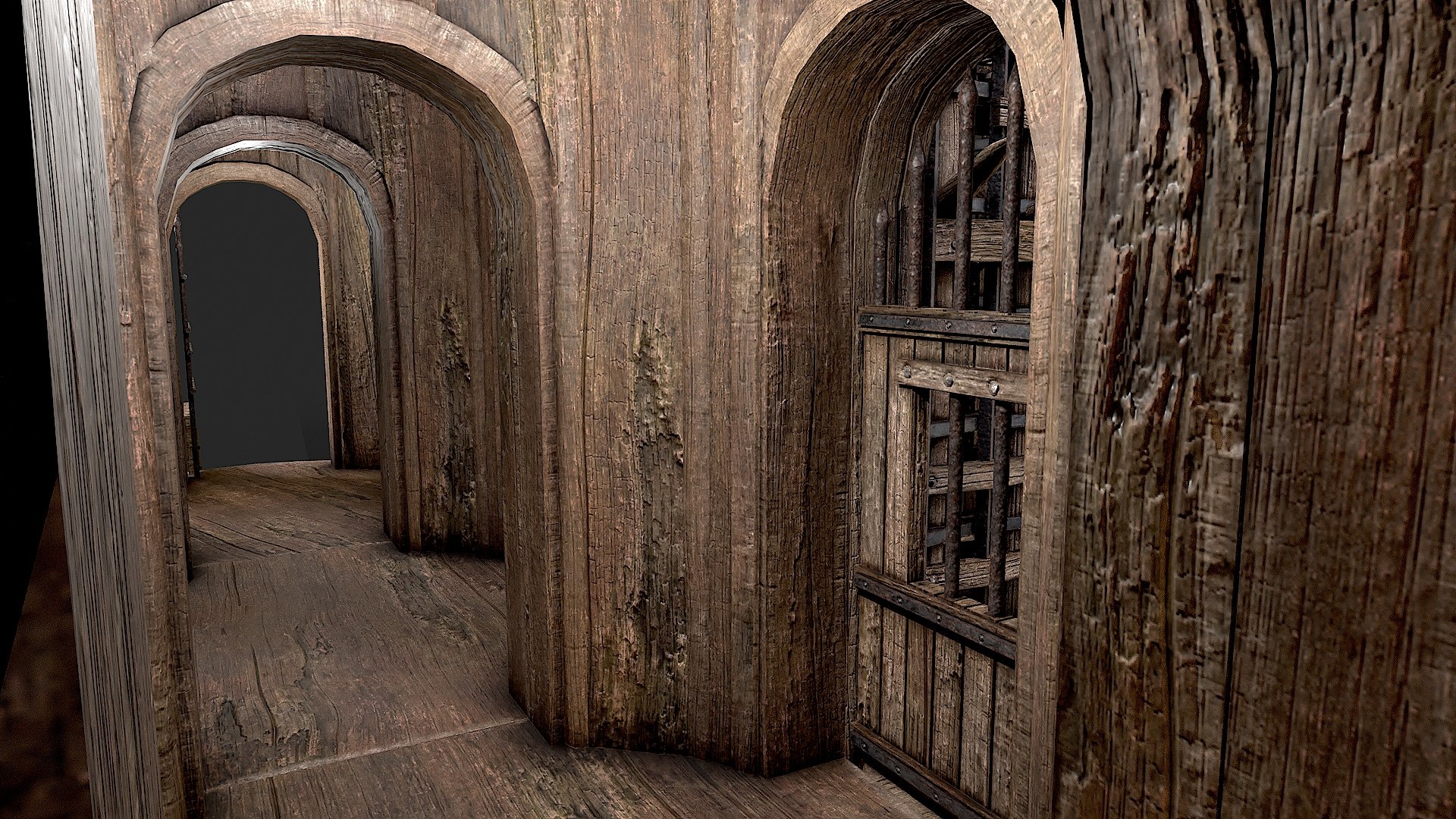 Medieval Modular Wooden Prison Cage 3D Model - TurboSquid 2358207