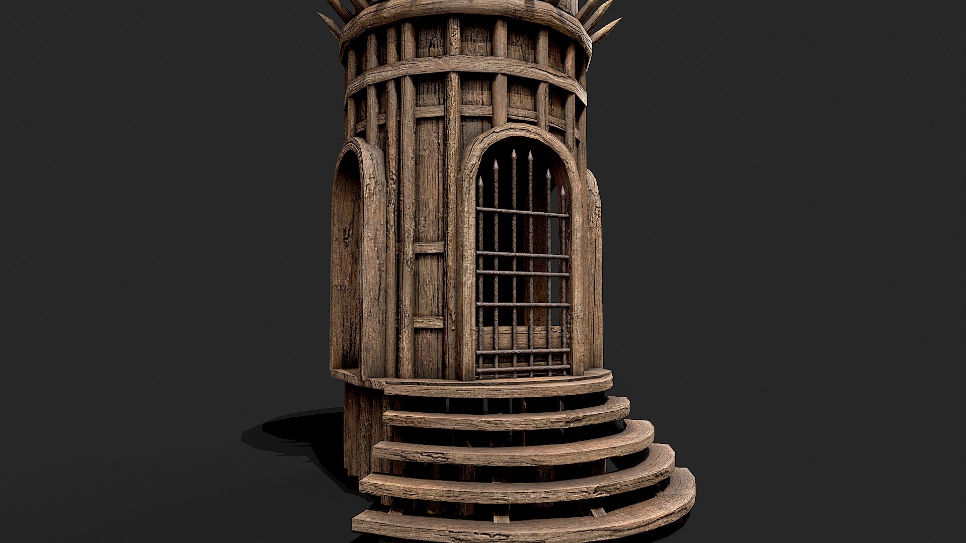 Medieval Modular Wooden Prison Cage 3D Model - TurboSquid 2358207