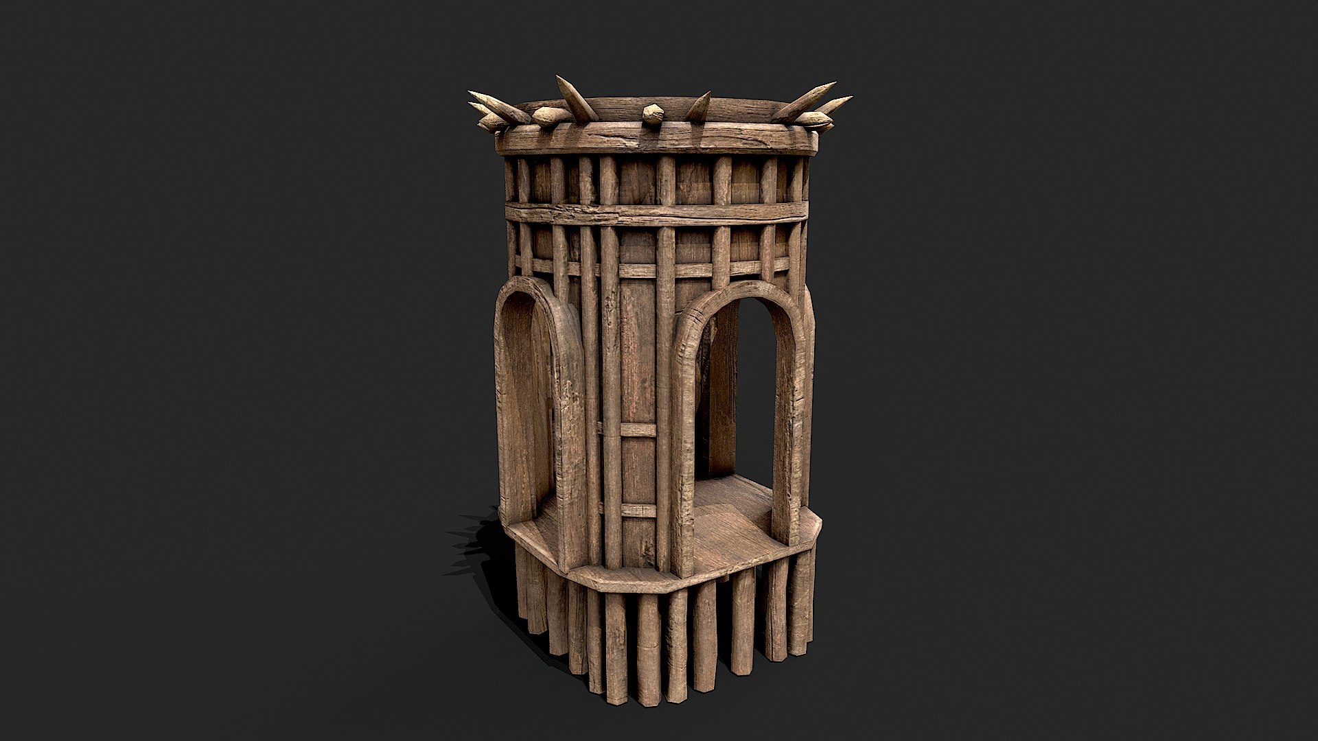 Medieval Modular Wooden Prison Cage 3D Model - TurboSquid 2358207