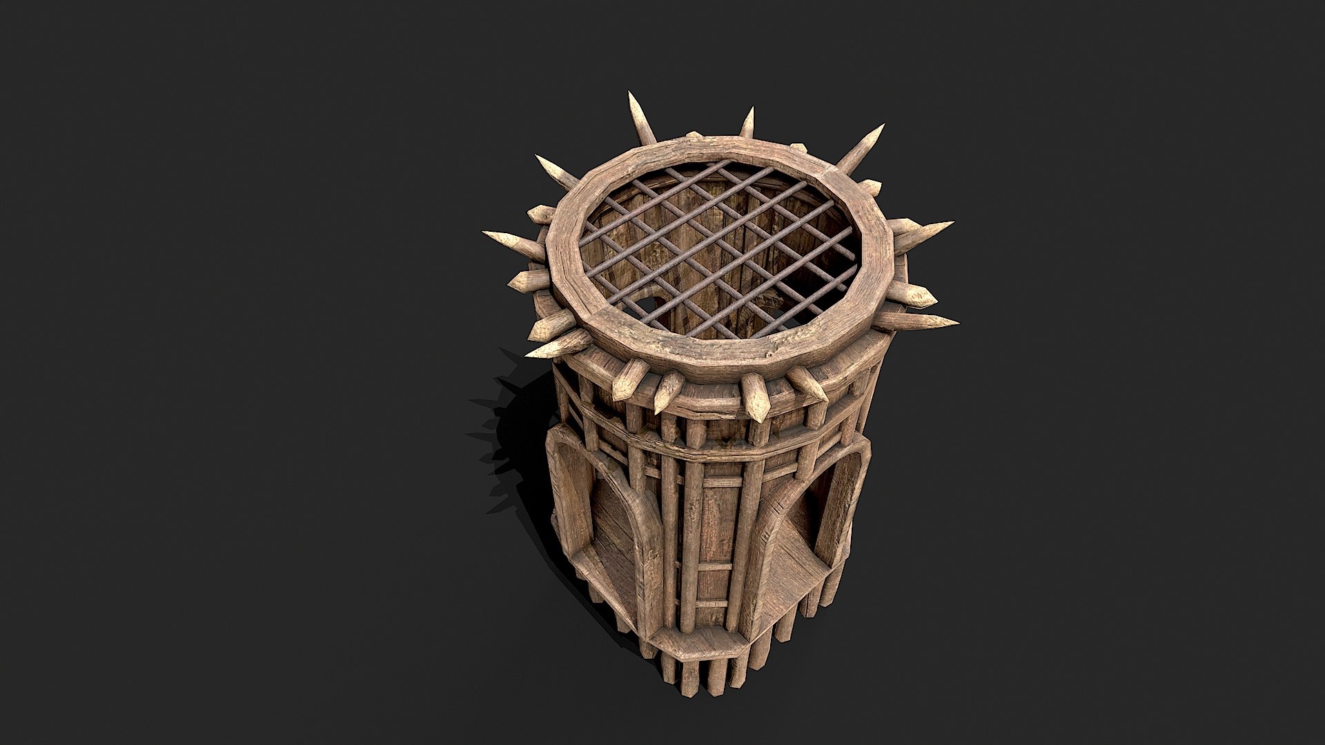 Medieval Modular Wooden Prison Cage 3D Model - TurboSquid 2358207