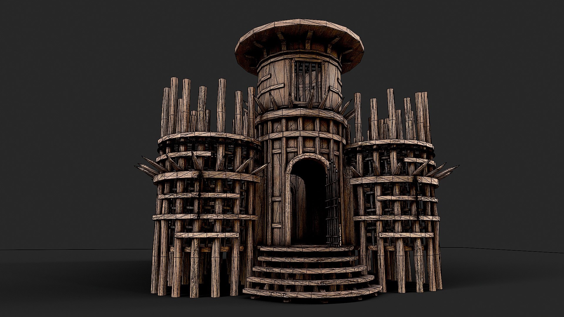 Medieval Modular Wooden Prison Cage 3D Model - TurboSquid 2358207