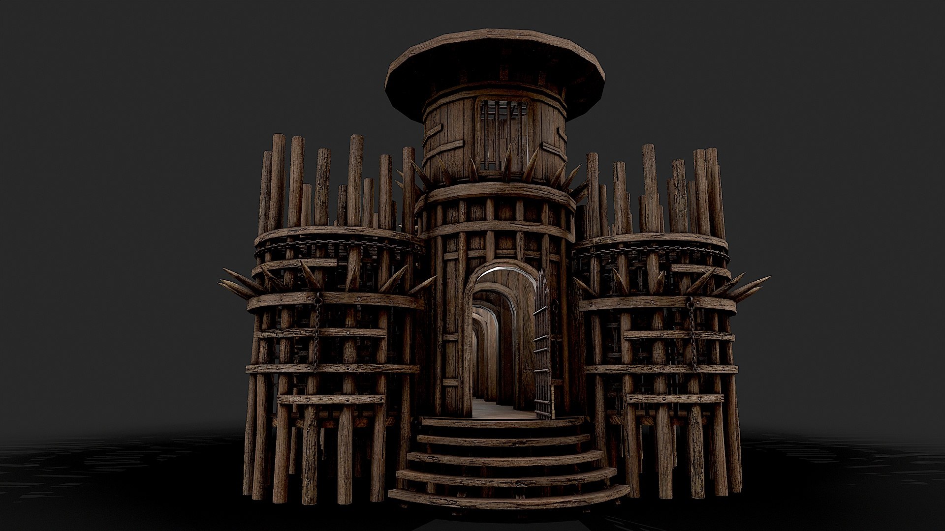 Medieval Modular Wooden Prison Cage 3D Model - TurboSquid 2358207