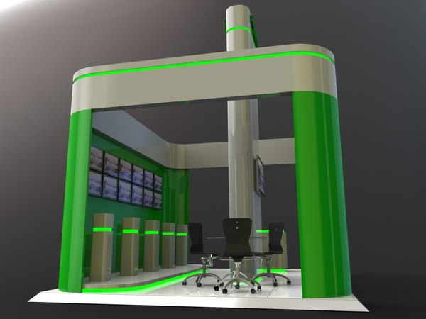 exhibition booth 3d model