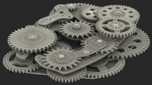Cog gears mechanism brass 3D model - TurboSquid 1654167
