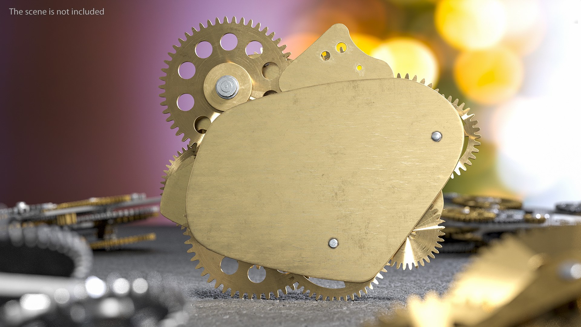 Cog gears mechanism brass 3D model - TurboSquid 1654167