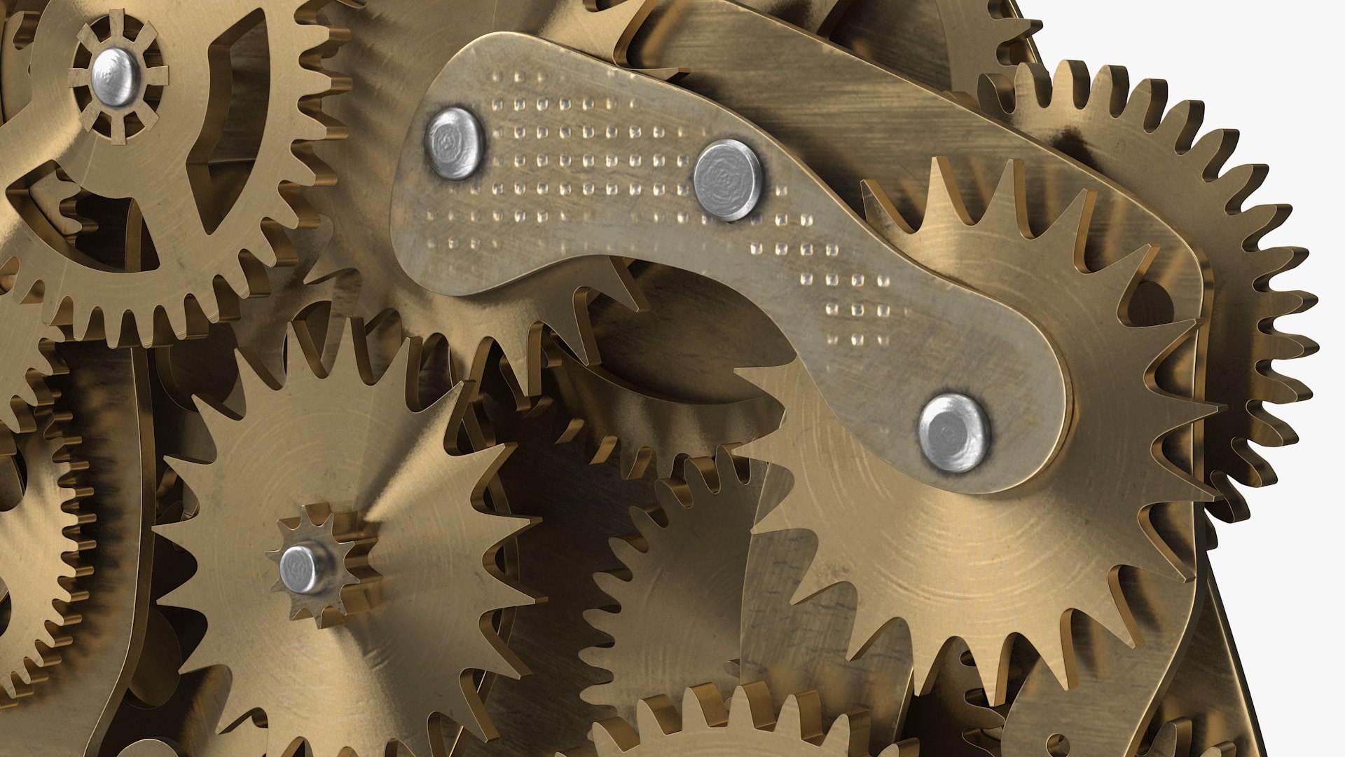 Cog gears mechanism brass 3D model - TurboSquid 1654167