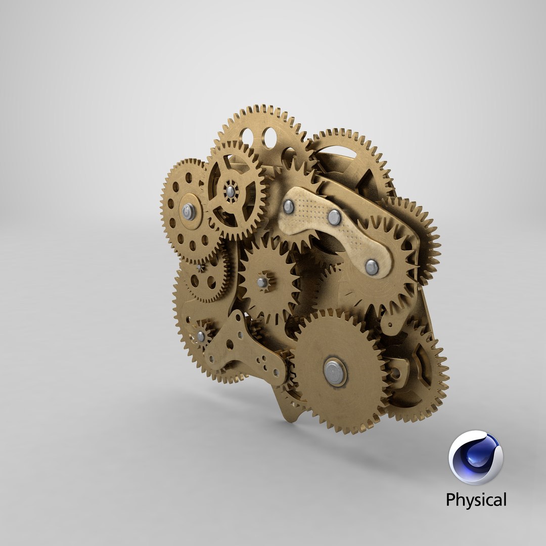 Cog Gears Mechanism Brass 3D Model - TurboSquid 1654167