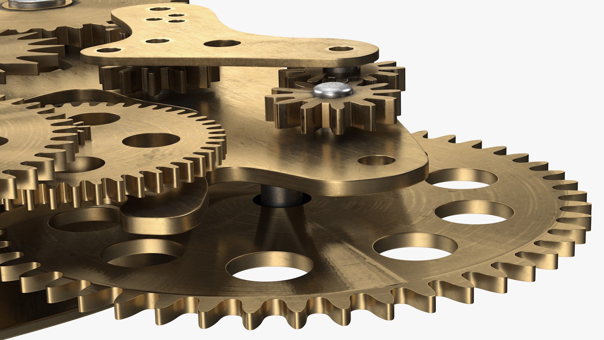 Cog gears mechanism brass 3D model - TurboSquid 1654167