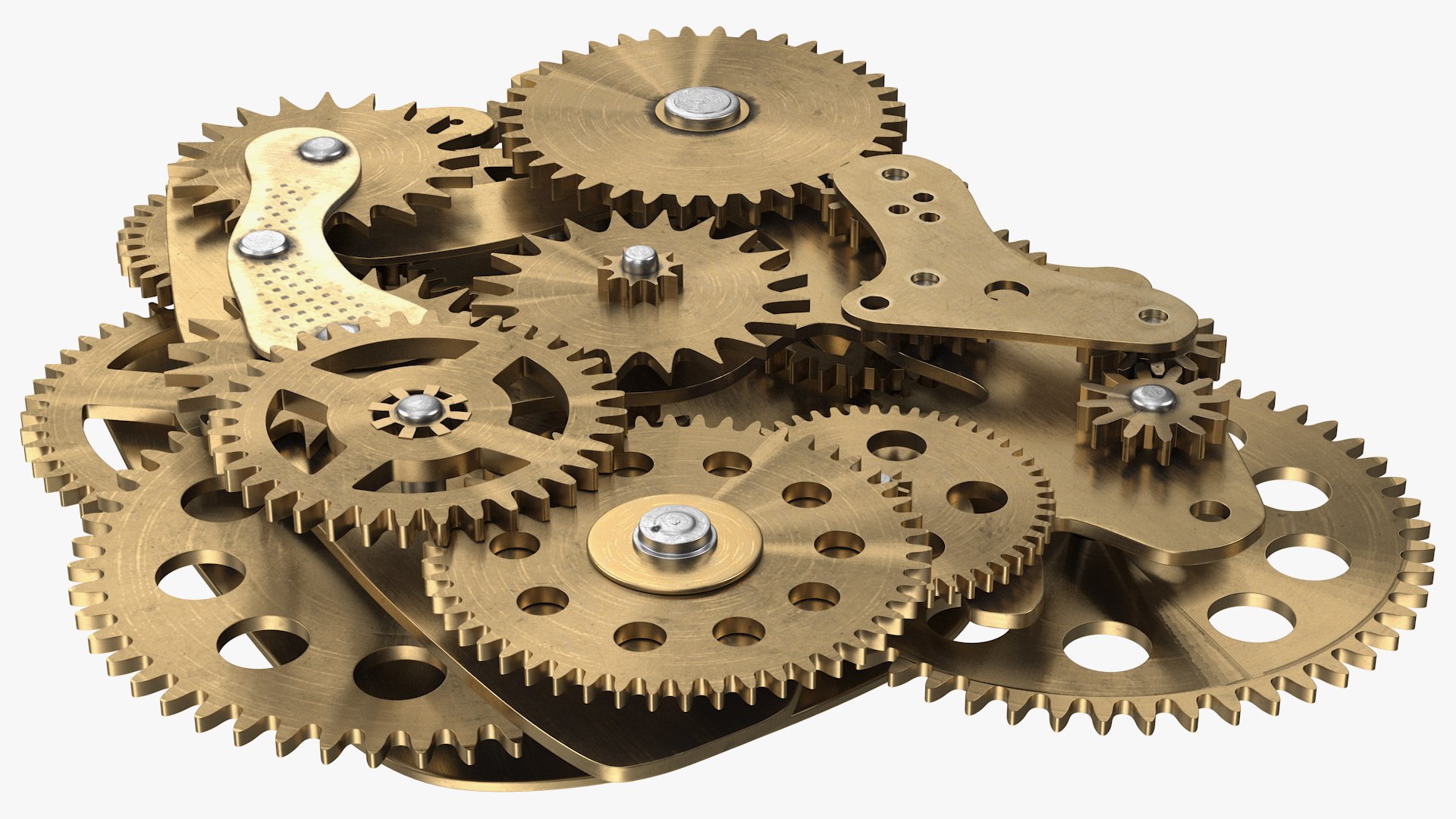 Cog gears mechanism brass 3D model - TurboSquid 1654167
