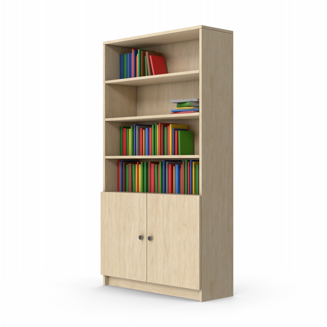 Bookcase With Books 3D model - TurboSquid 1831806