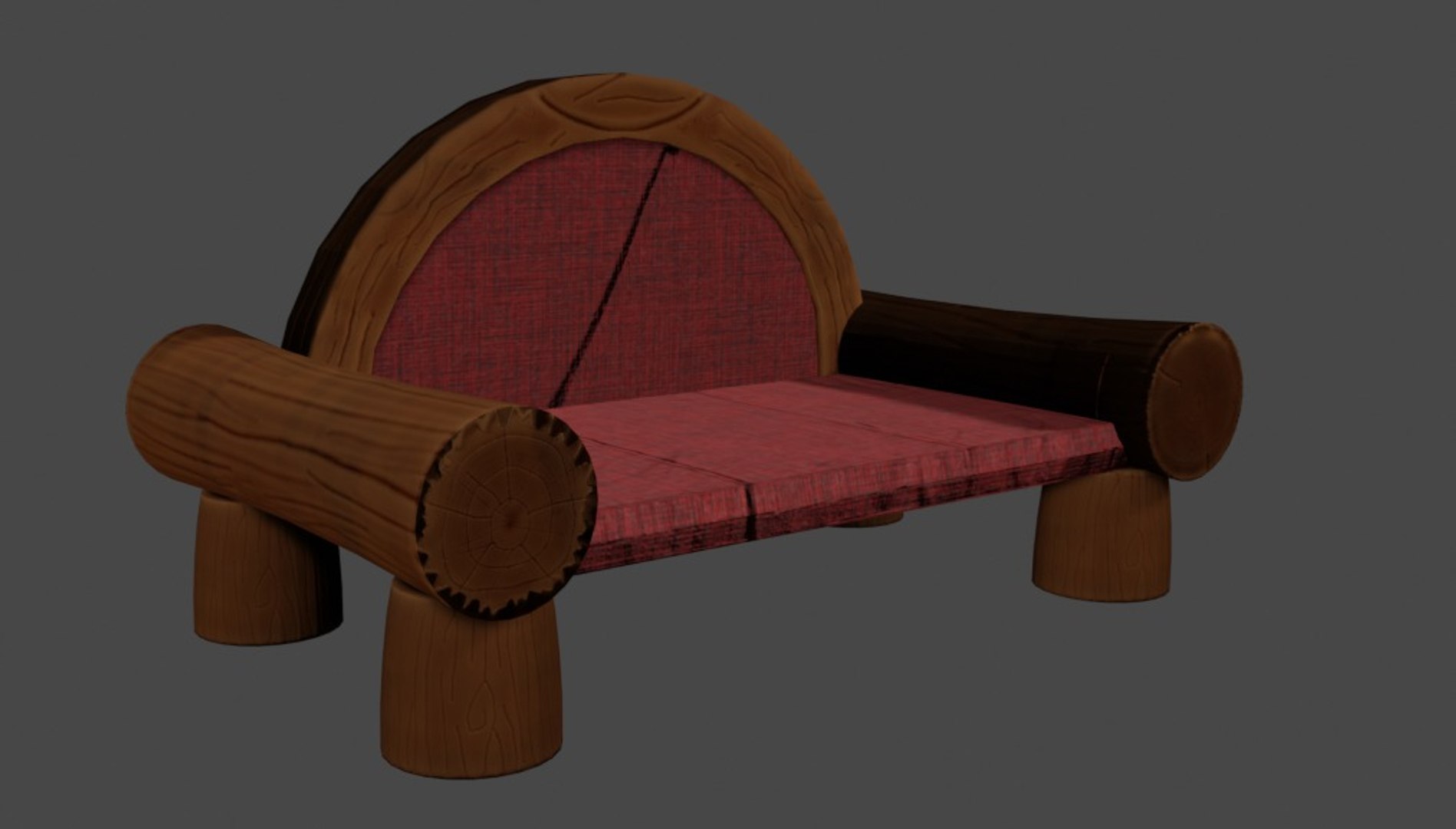 3D model stylized bench - TurboSquid 1607142