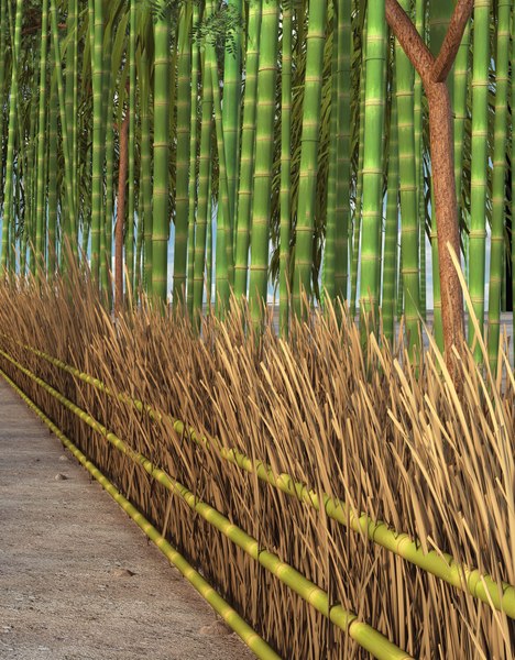 Japan bamboo castle 3D model - TurboSquid 1342064