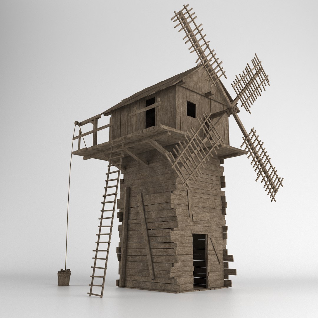 3D Windmill Wooden - TurboSquid 1926261