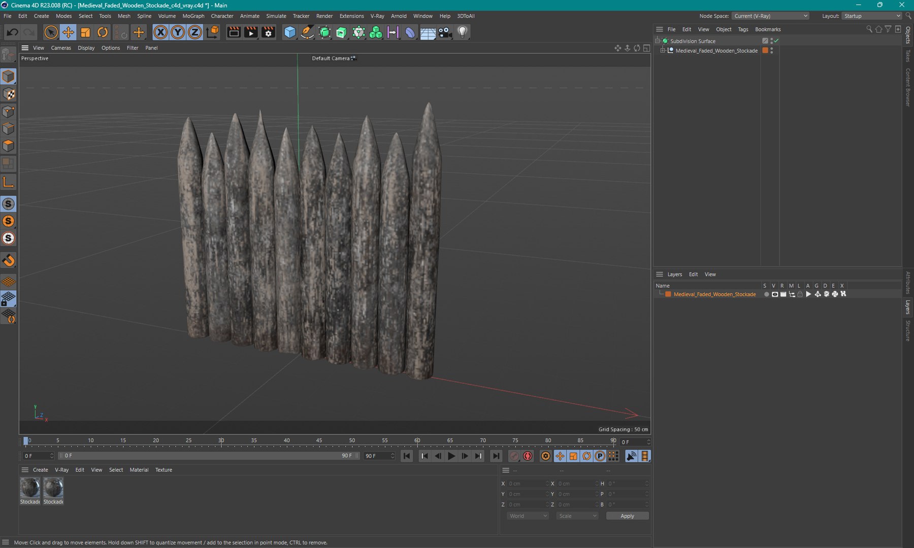 Medieval Faded Wooden Stockade 3D Model - TurboSquid 2349913