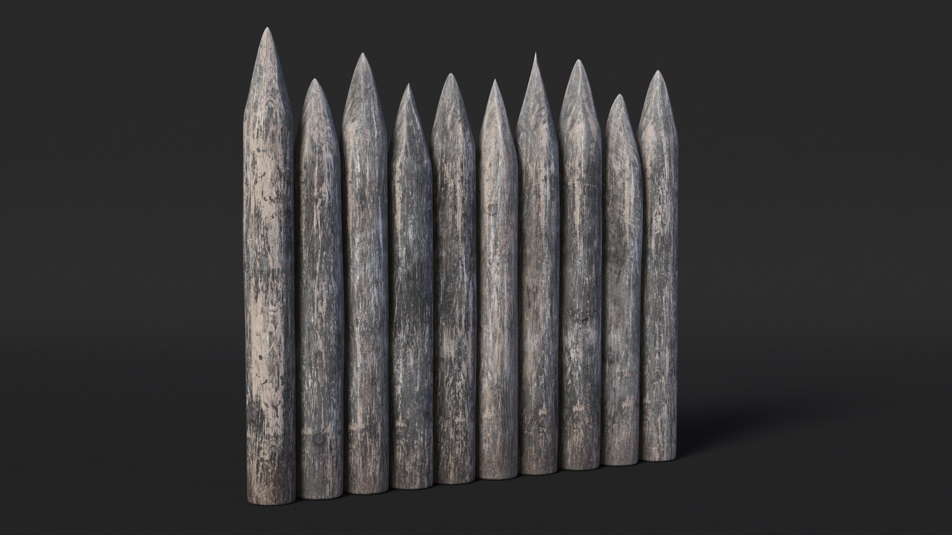 Medieval Faded Wooden Stockade 3D Model - TurboSquid 2349913