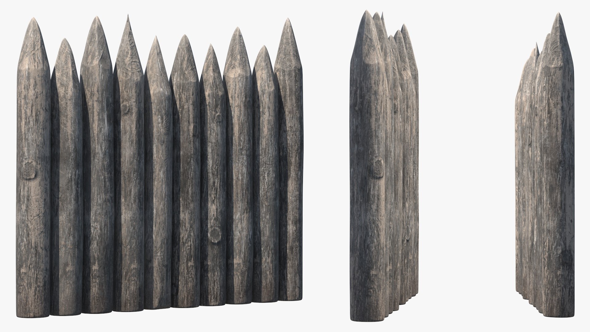 Medieval Faded Wooden Stockade 3D Model - TurboSquid 2349913