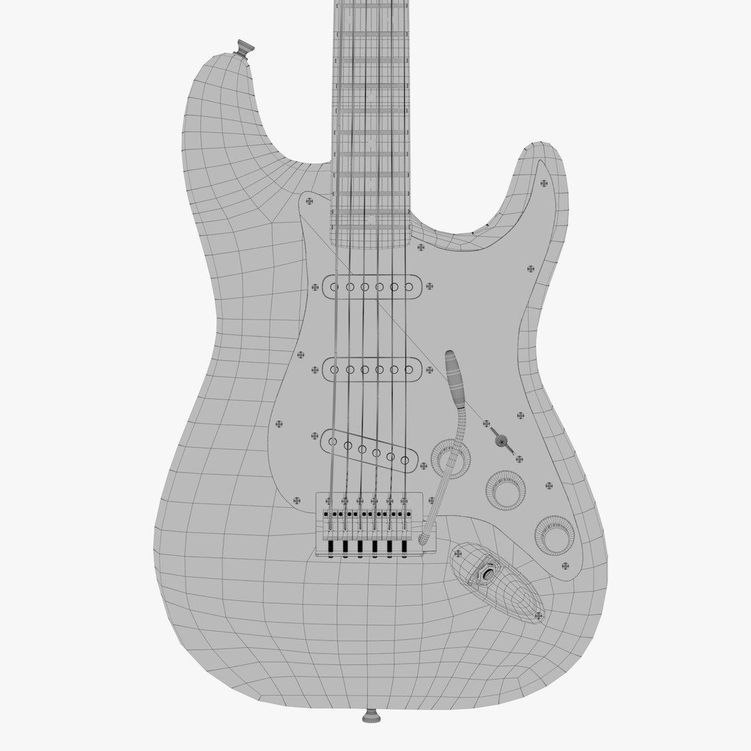 Fender Standard Strat 3D Model - TurboSquid 1287508
