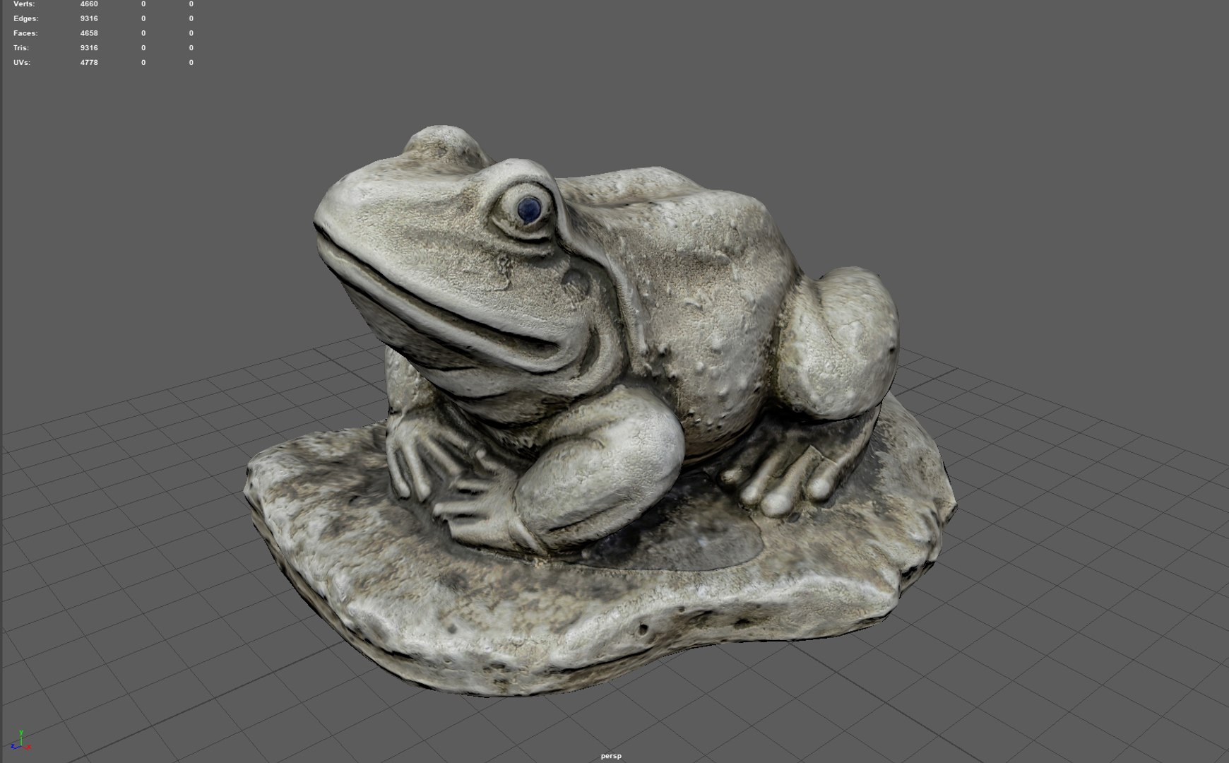 Stone Toad For Garden 3D - TurboSquid 2232545