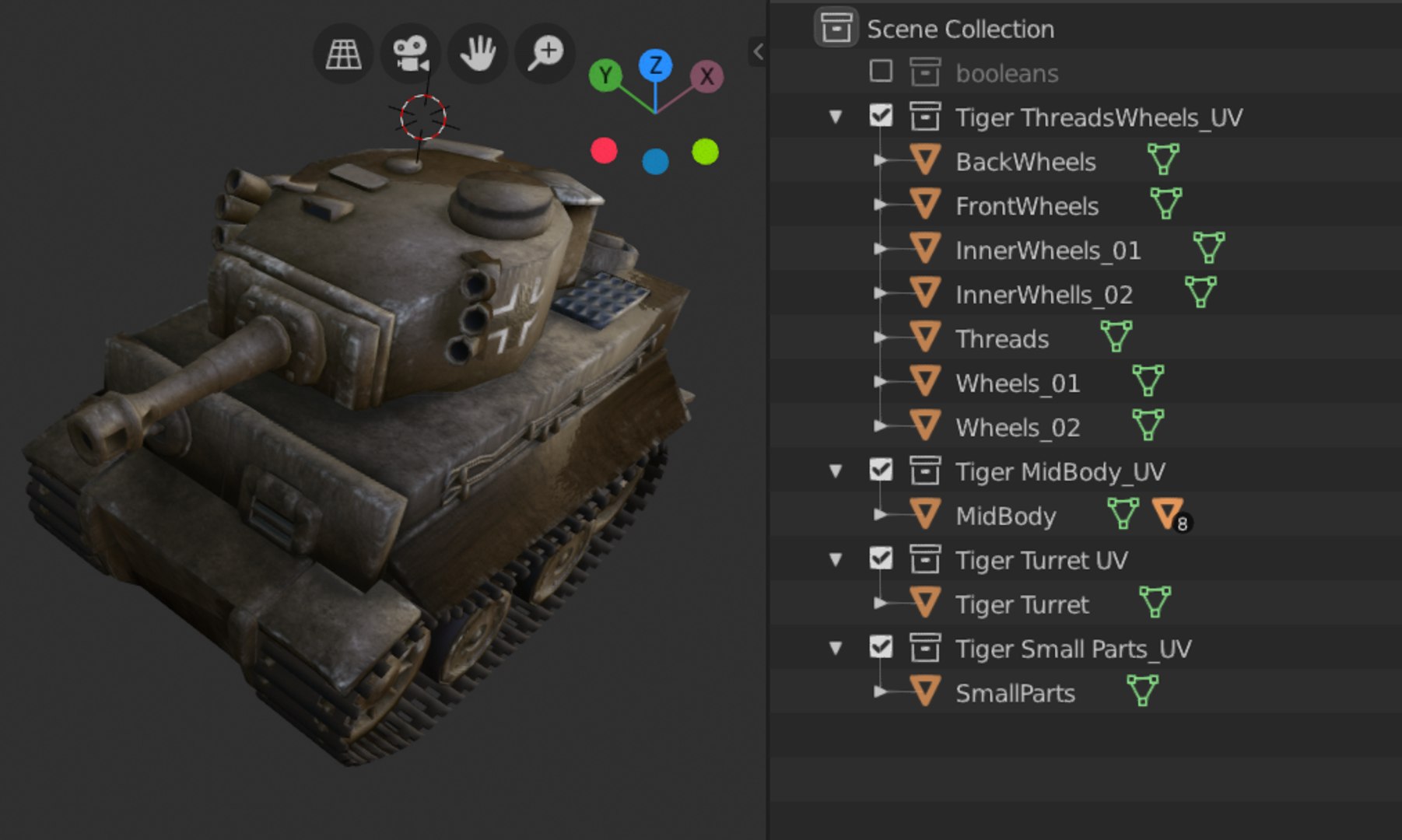 Mini Tiger Tank 3D Model - TurboSquid 1459842