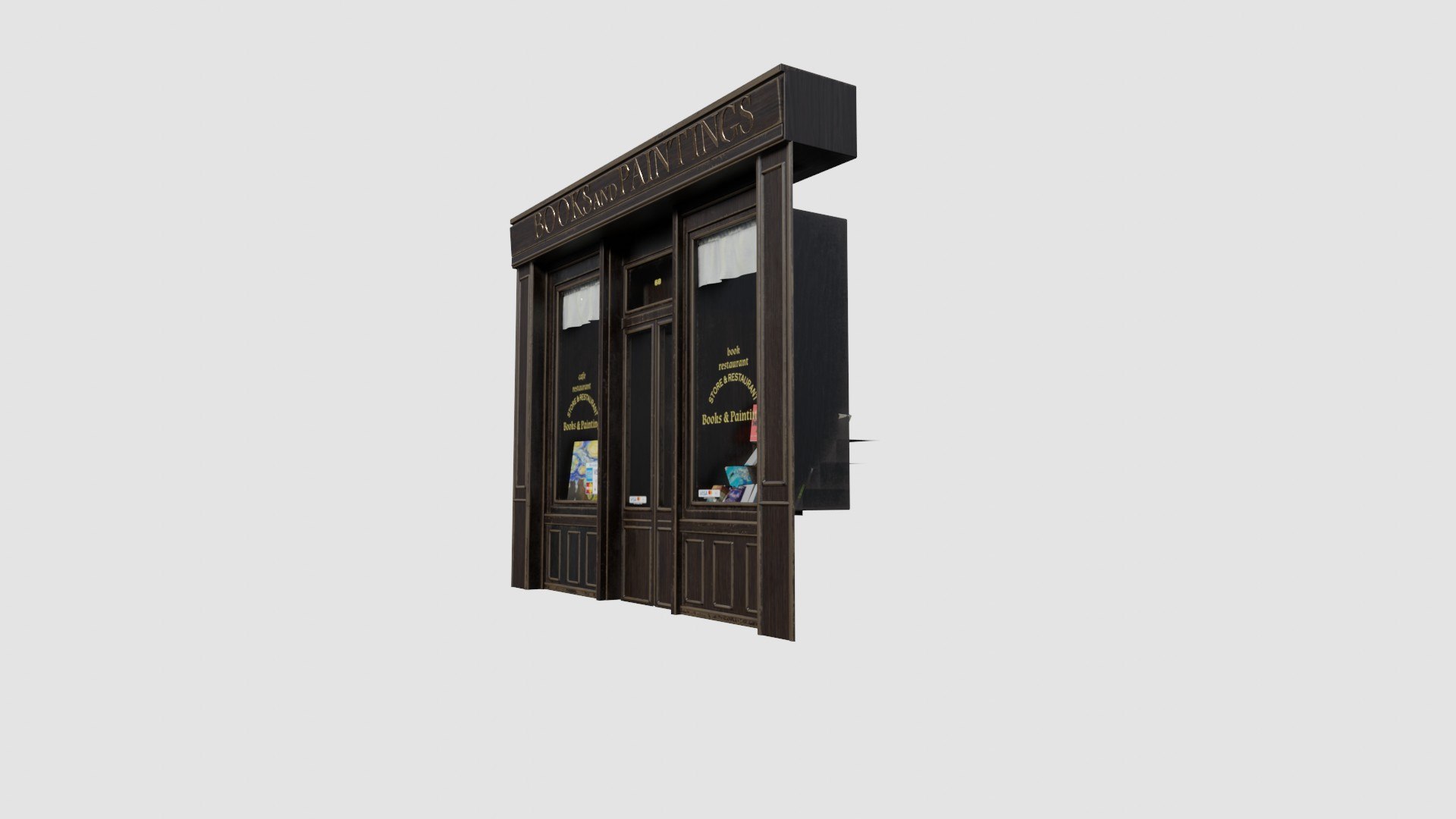 Ground Floor Street Shops With 2k Pbr Textures 3D Model - TurboSquid ...