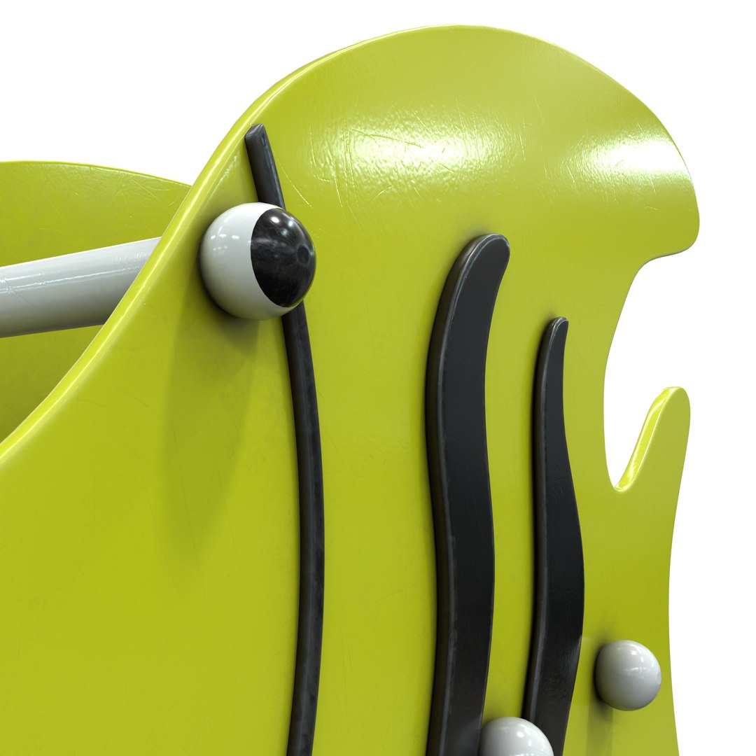 Playground Spring Rider Fish - 3D Model PBR Textured 4K 3D Model ...