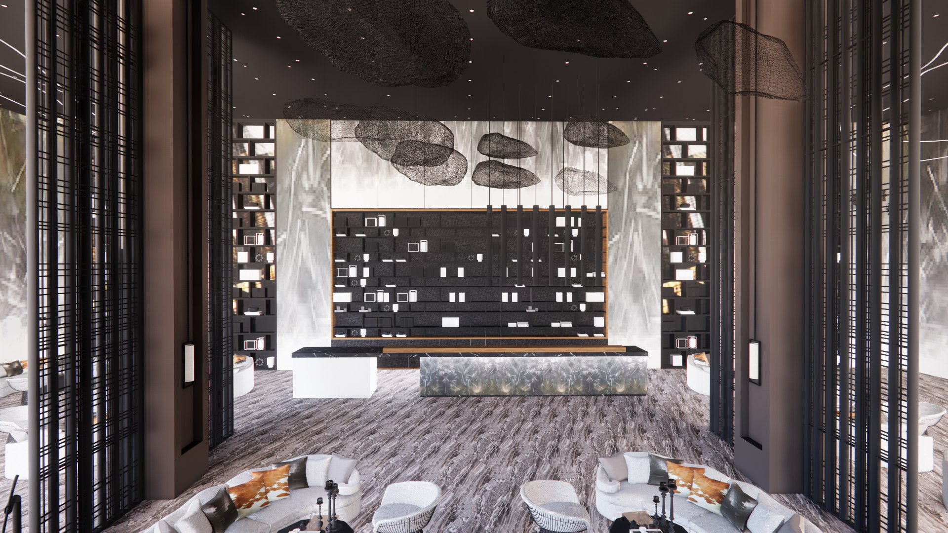 3D Hotel Lobby Interior-A11 Model - TurboSquid 2104491