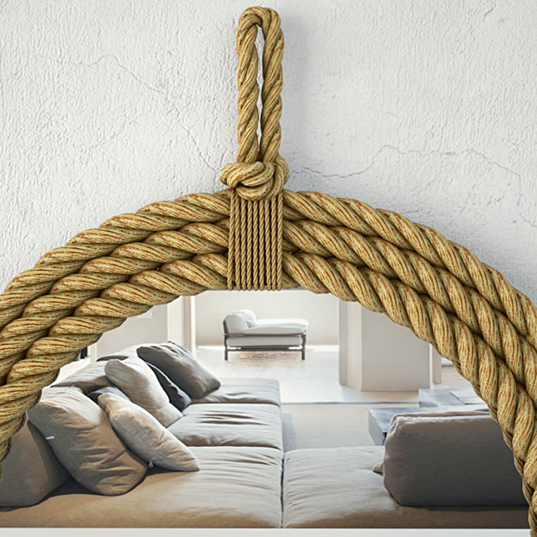 3D Hanging Rope Mirror - TurboSquid 1202865