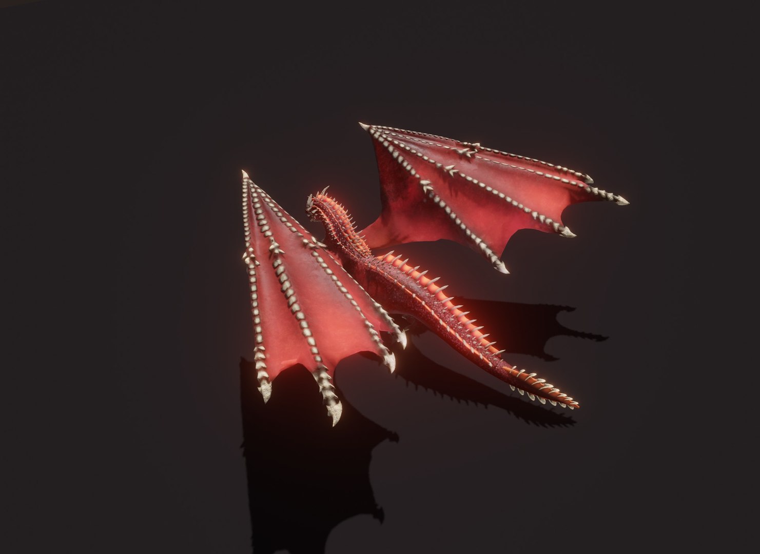 Realistic Red Dragon Animated Low-poly 3D Model 3D Model - TurboSquid ...