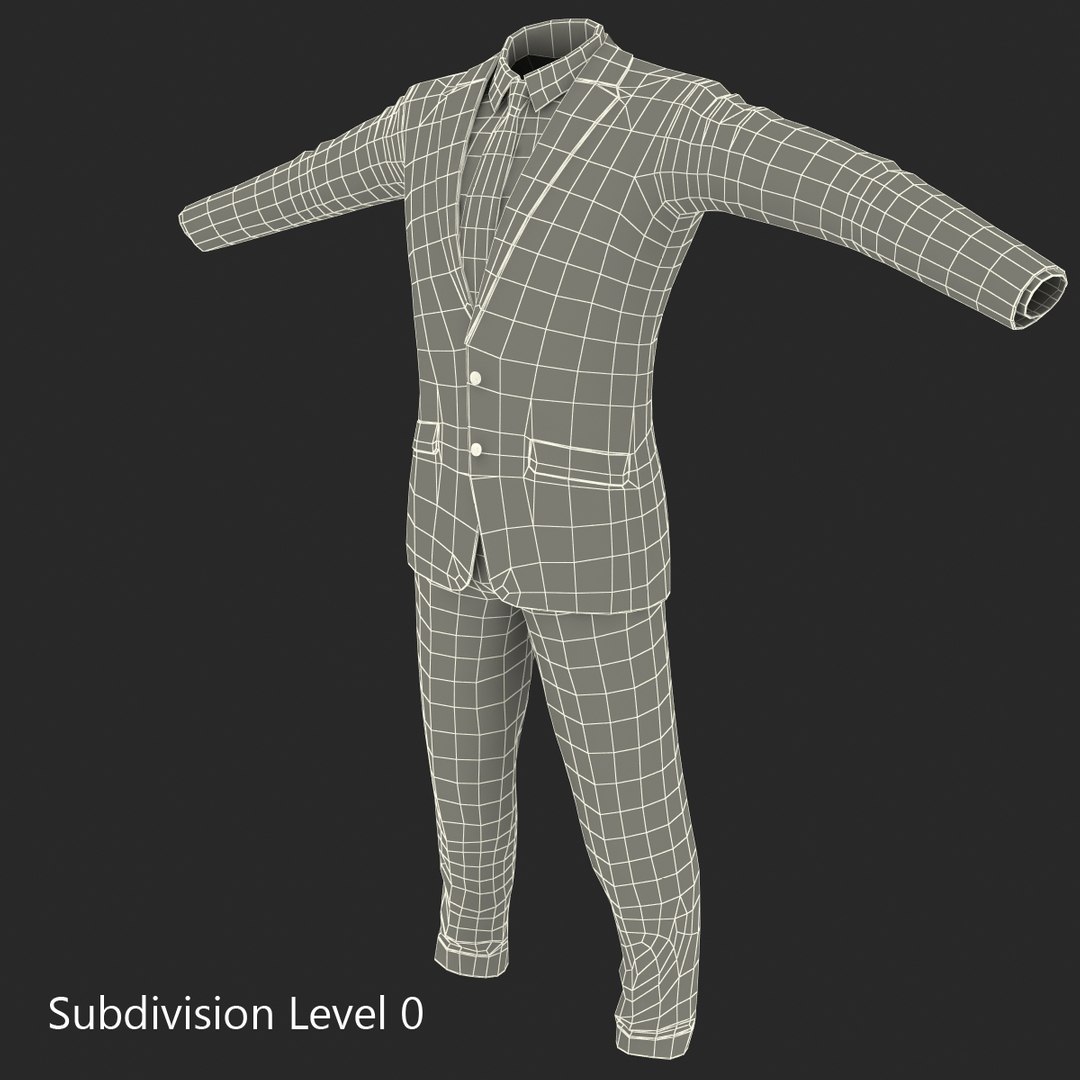 3d Men Suit 6 Version Model