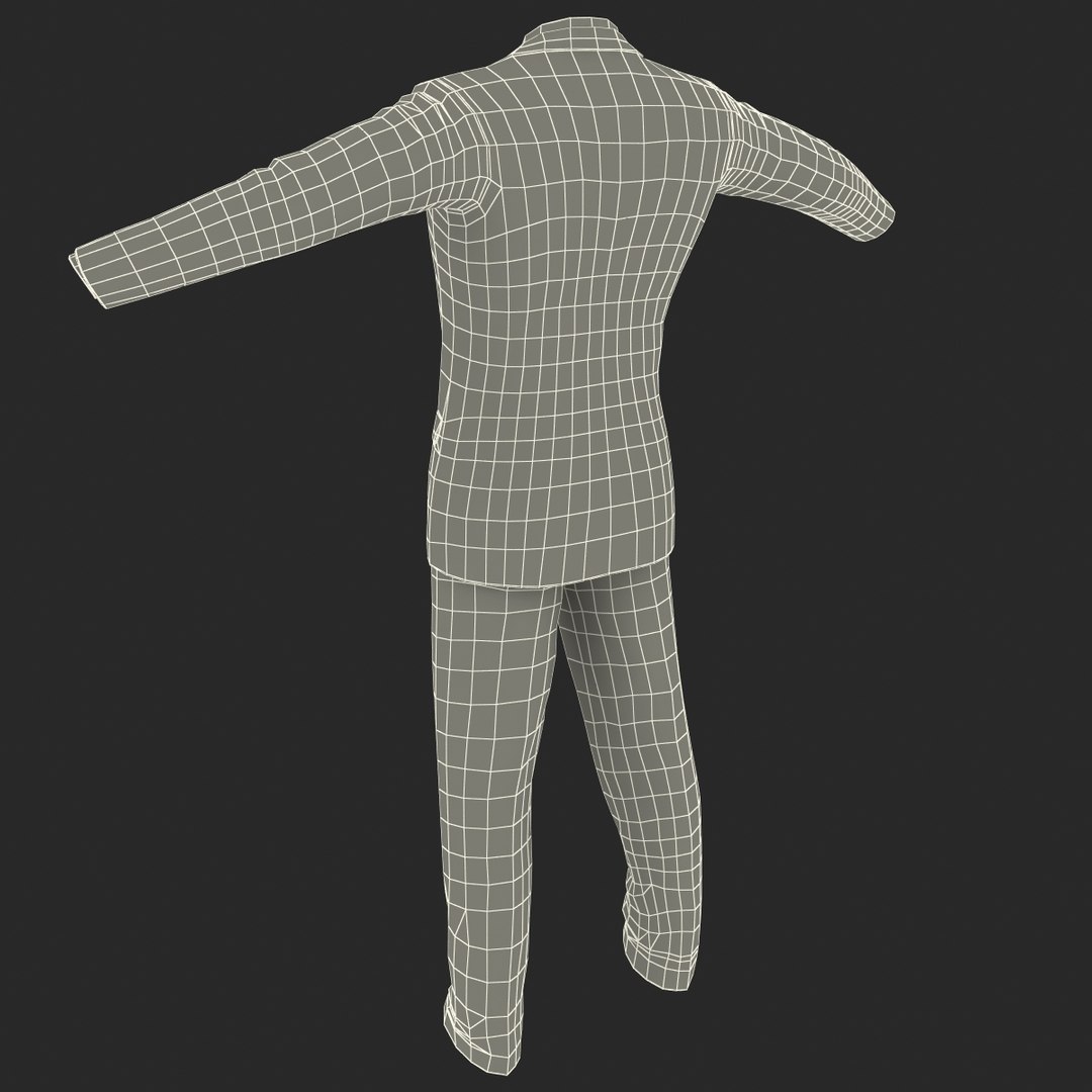 3d men suit 6 version model