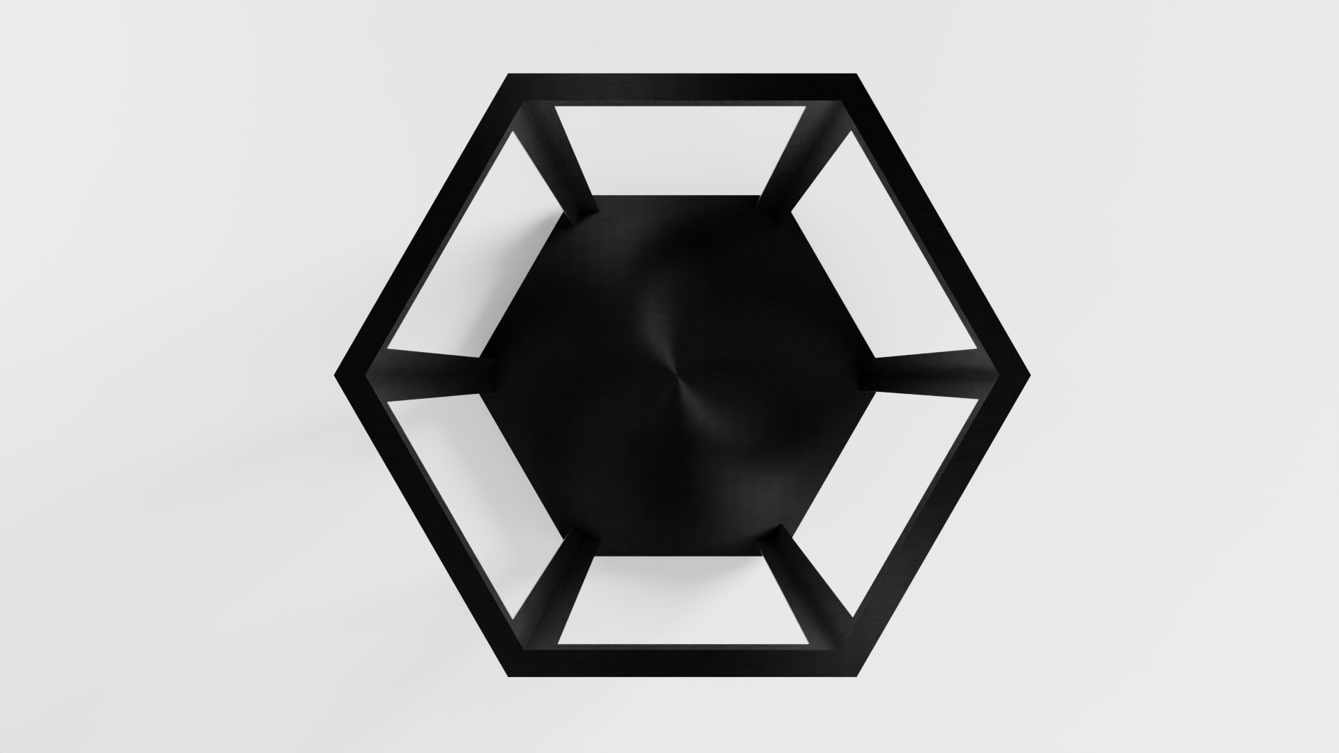 Hexagon End Table 3D Model - TurboSquid 2039839