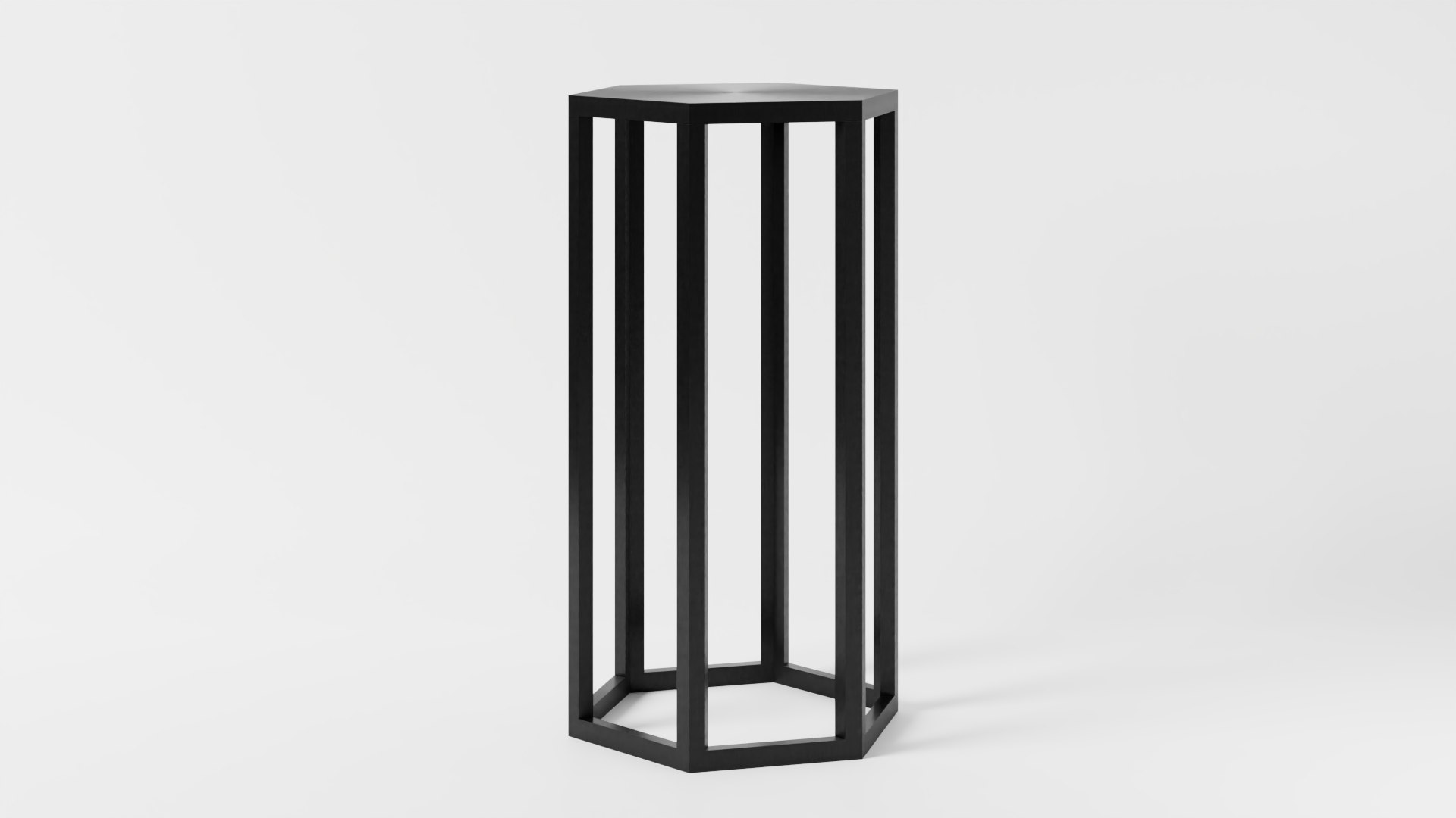 Hexagon End Table 3D Model - TurboSquid 2039839