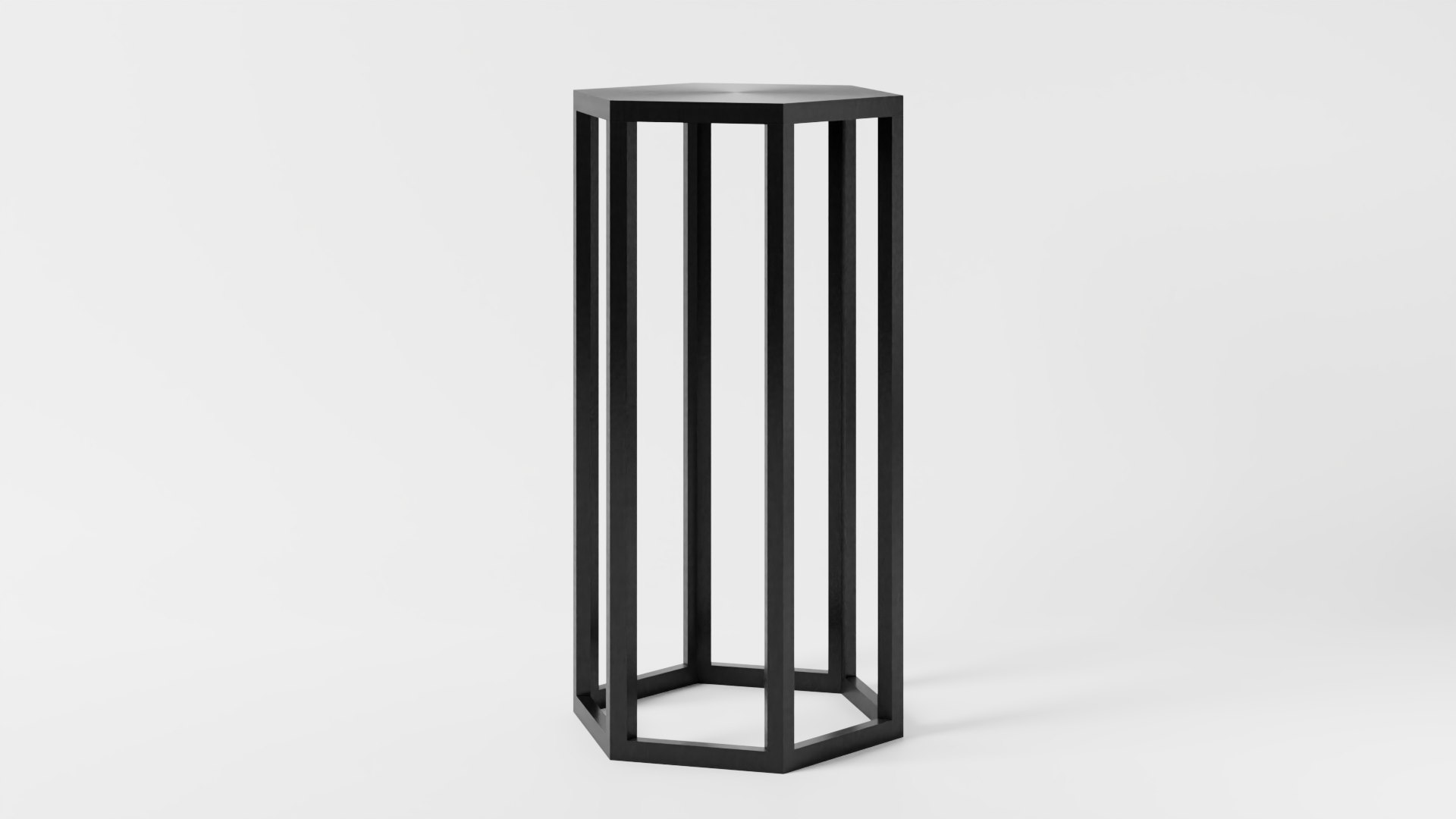 Hexagon End Table 3D Model - TurboSquid 2039839