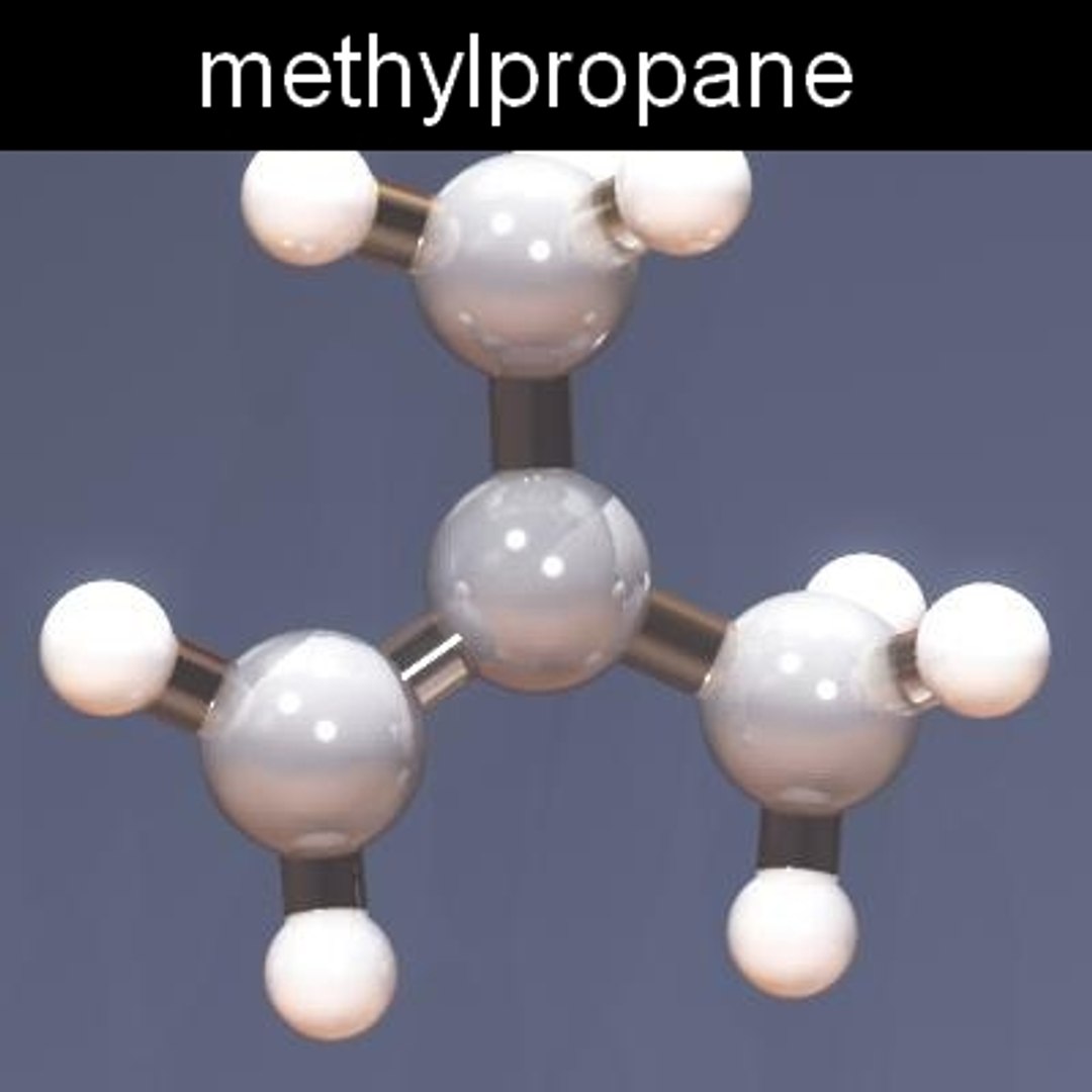 Molecule Methylpropane 3d Model