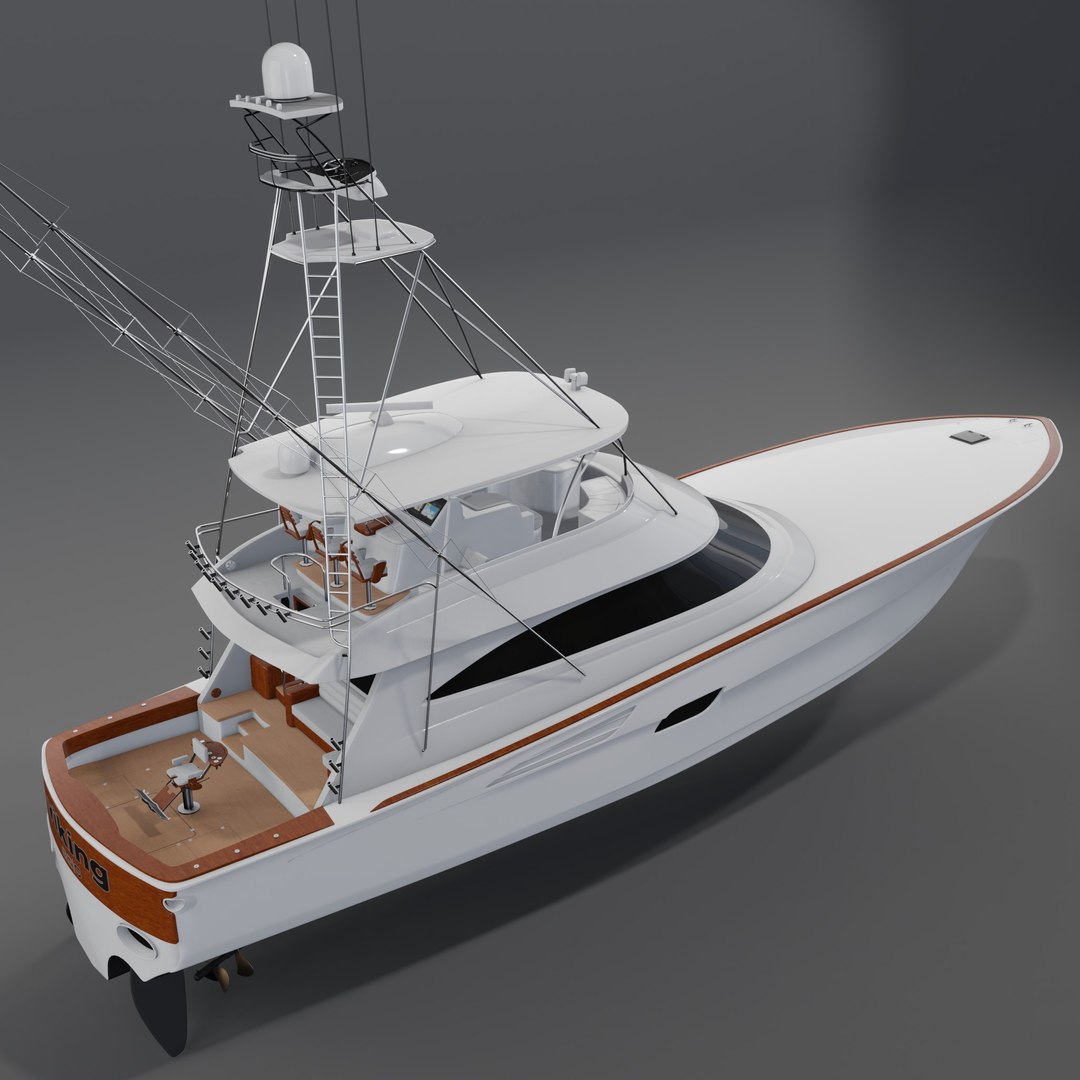 3D Model Viking 82C Yacht 3D Rendering PBR Sport Fisherman - TurboSquid ...