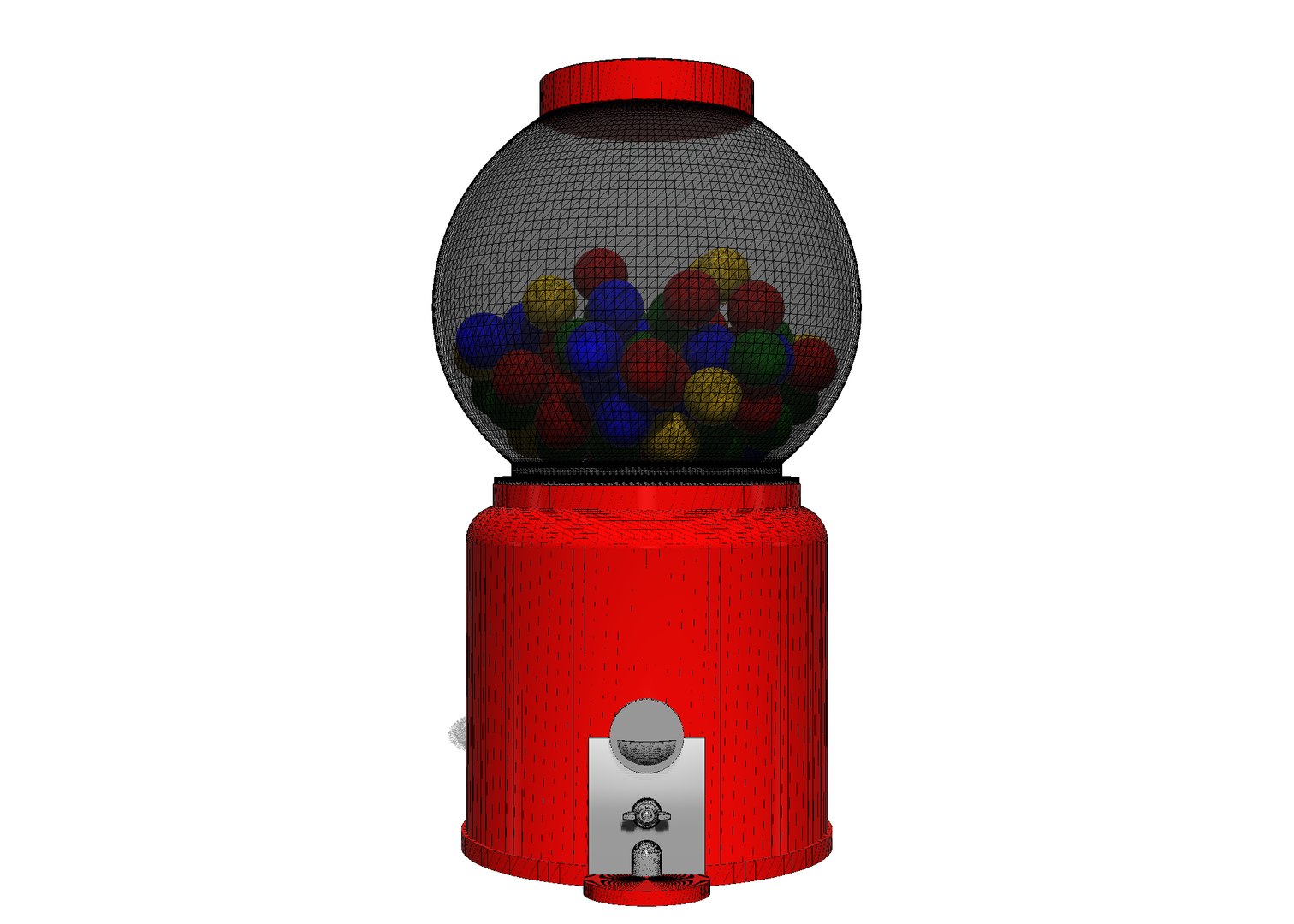 Vintage Gumball Machine 3D Model - TurboSquid 1520051