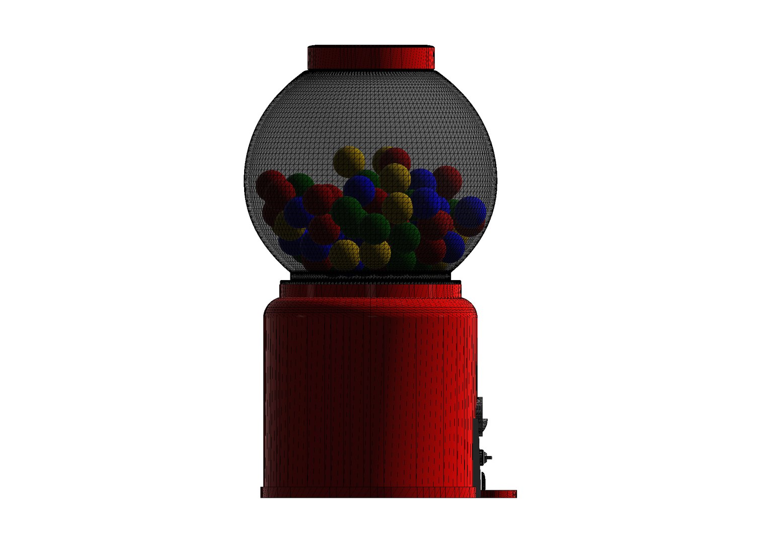 Vintage Gumball Machine 3D Model - TurboSquid 1520051