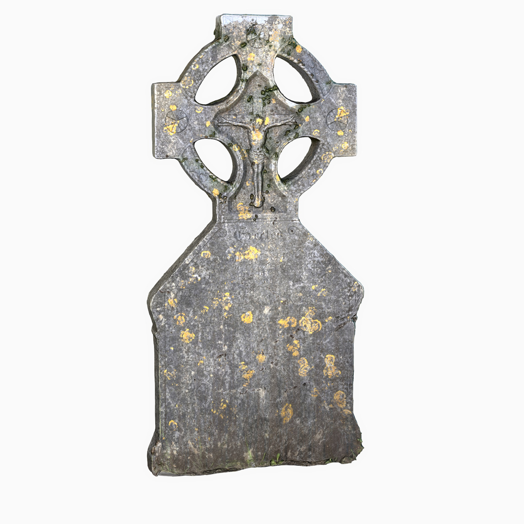 3D Tomb Cross Celtic Gravestone Ancient Headstone Realistic 3D model ...