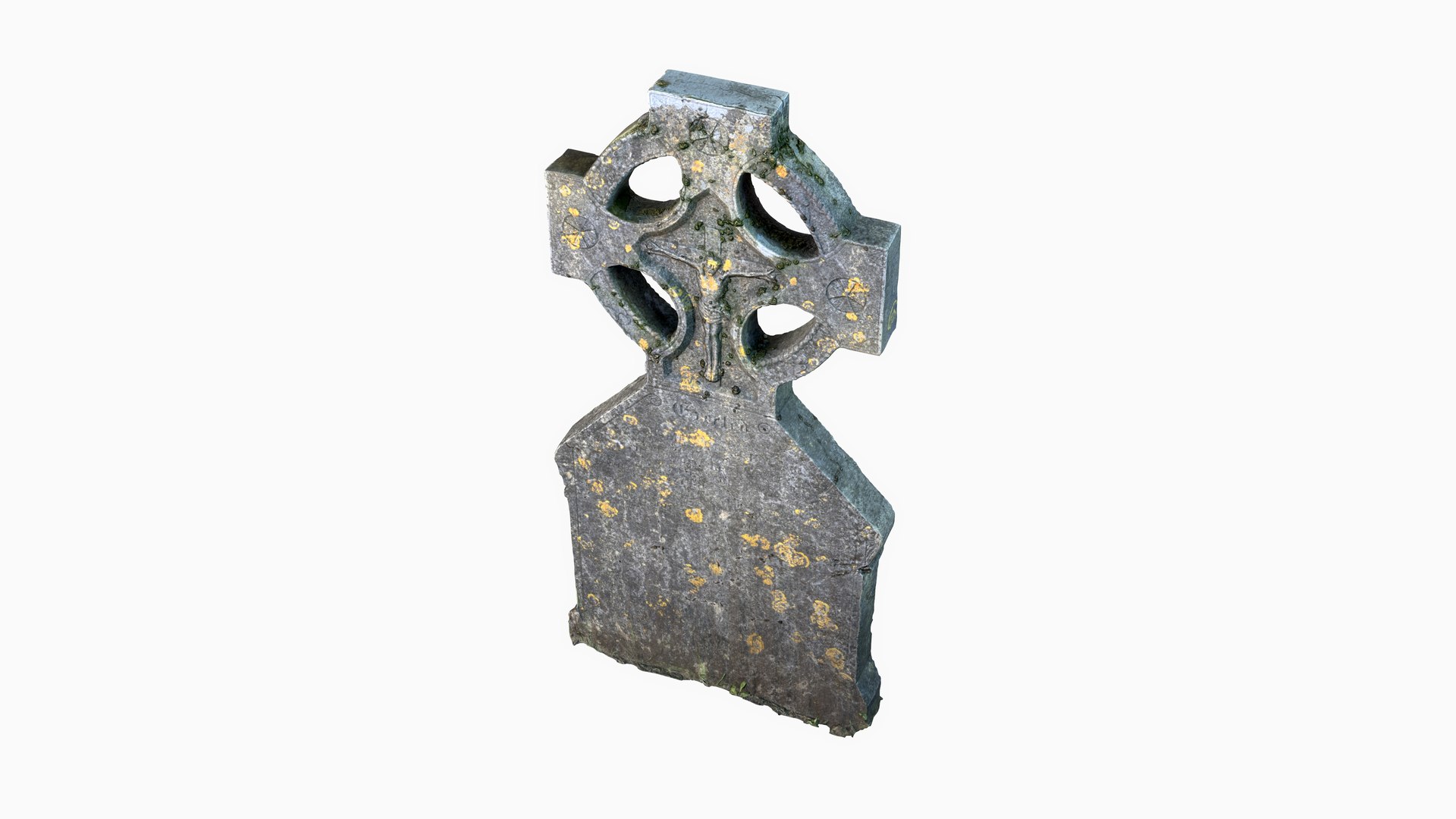 3D Tomb Cross Celtic Gravestone Ancient Headstone Realistic 3D model ...