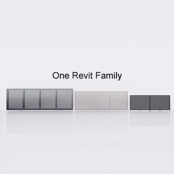 modelo 3d Portón o puerta corredera - Familia Revit paramétrica ...