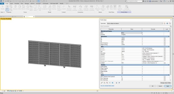 modelo 3d Portón o puerta corredera - Familia Revit paramétrica ...
