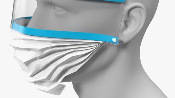 Face Shield with Medical Mask 3D model - TurboSquid 1832841
