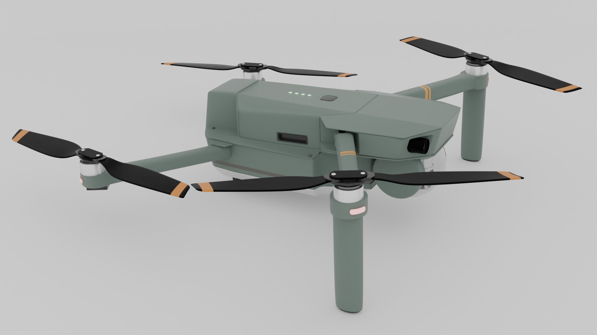 3D Realistic 3D Model Of Compact Foldable Drone With Camera High ...