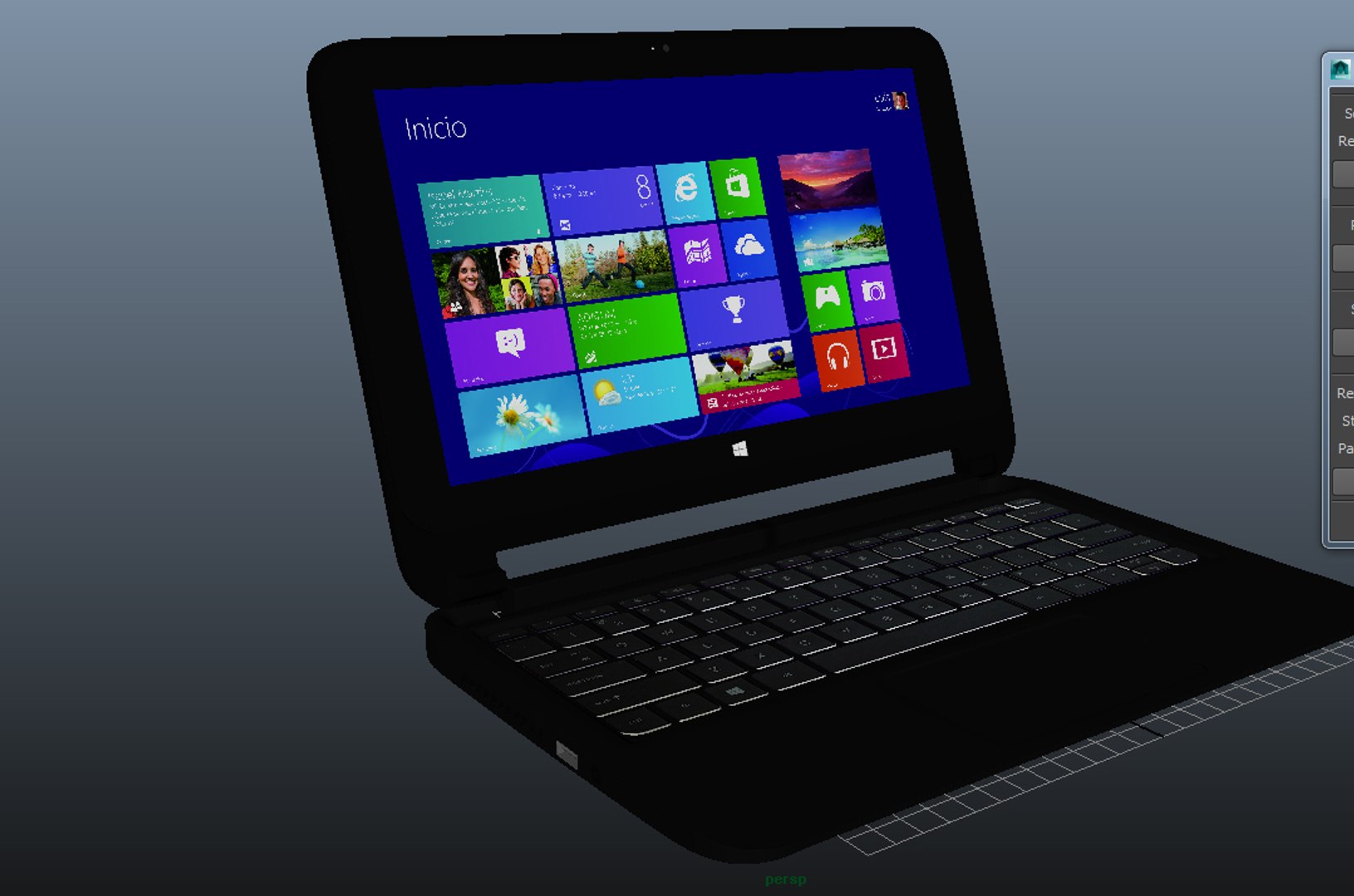 3d Model Hp X360 Laptop