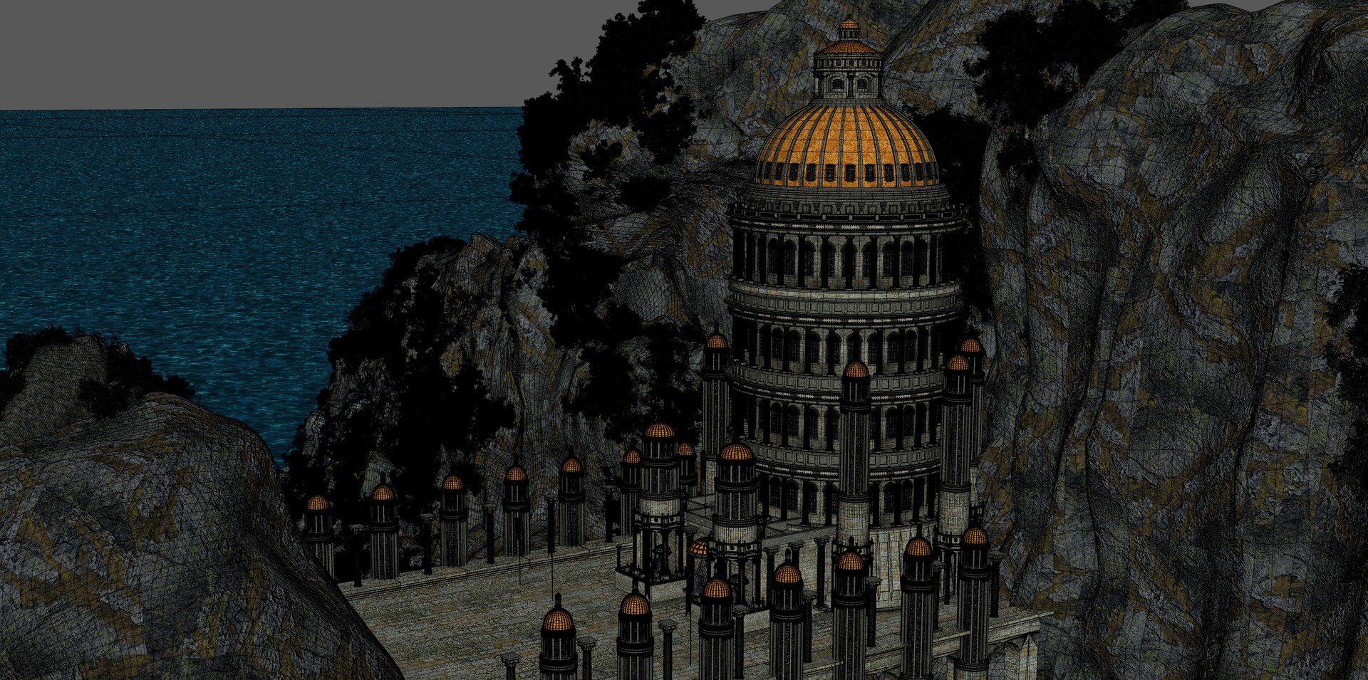 Fantasy Dome Castle River 3D Model - TurboSquid 1983631