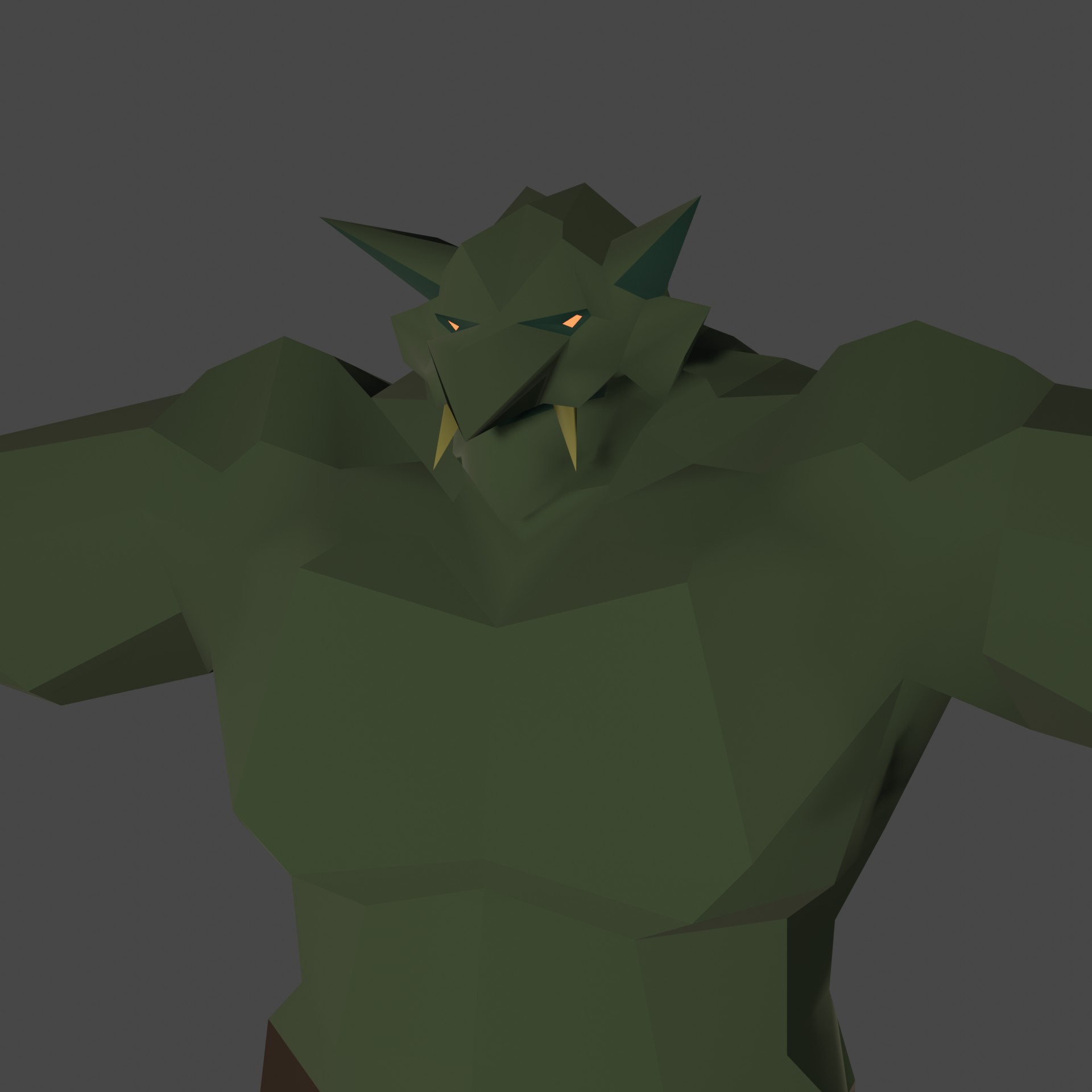 Lowpoly Troll Monster Game animations included Unity and UE4 Low-poly ...