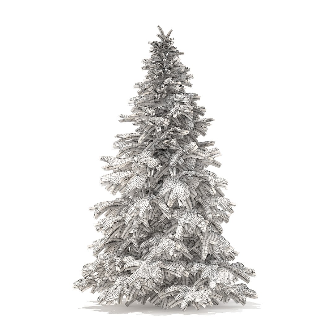 3D Spruce Tree Snow 2 Model - TurboSquid 1273653