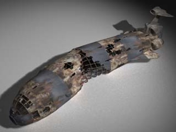 3d model spaceship wreck
