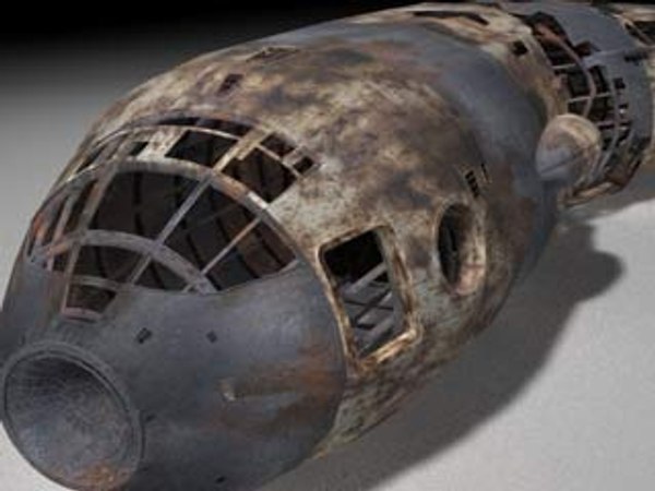 3d model spaceship wreck