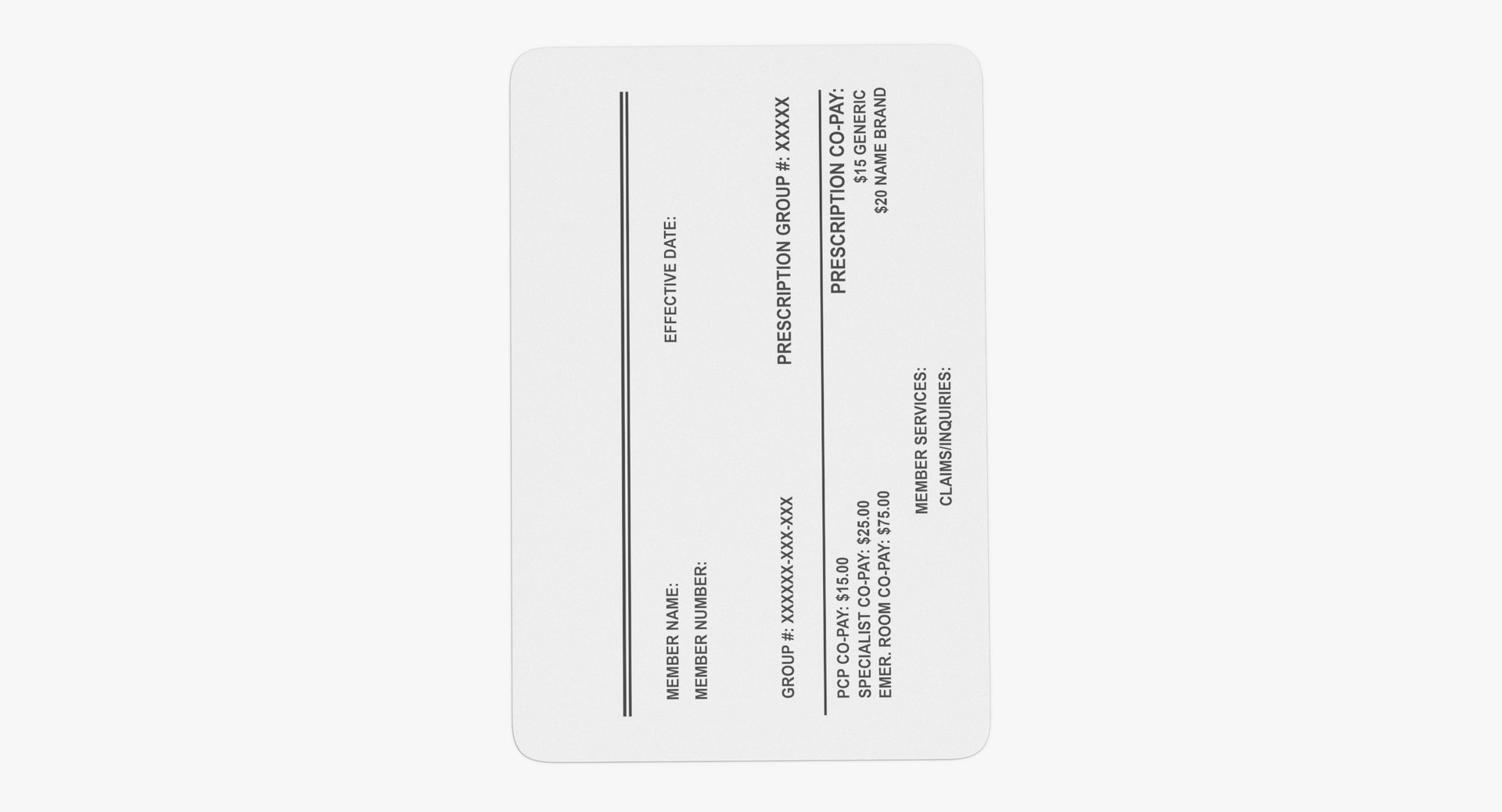 3D Medical Insurance Card Model - TurboSquid 1321008
